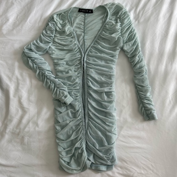 Lioness | Dresses | Lioness Blue Runched Dress | Poshmark